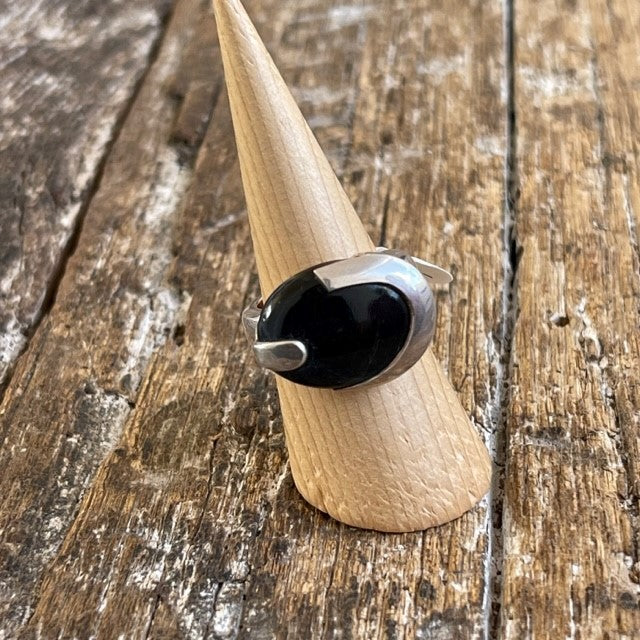 STERLING SILVER BLACK ONYX RING – Mandala Traders Pty Ltd