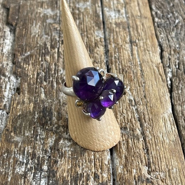 STERLING SILVER AMYTHYST RING – Mandala Traders Pty Ltd
