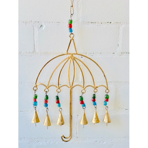 IRON UMBRELLA BELL HANGING – Mandala Traders Pty Ltd