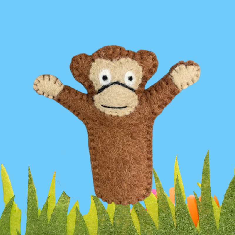 "MONKEY" FELT FINGER PUPPET – Mandala Traders Pty Ltd