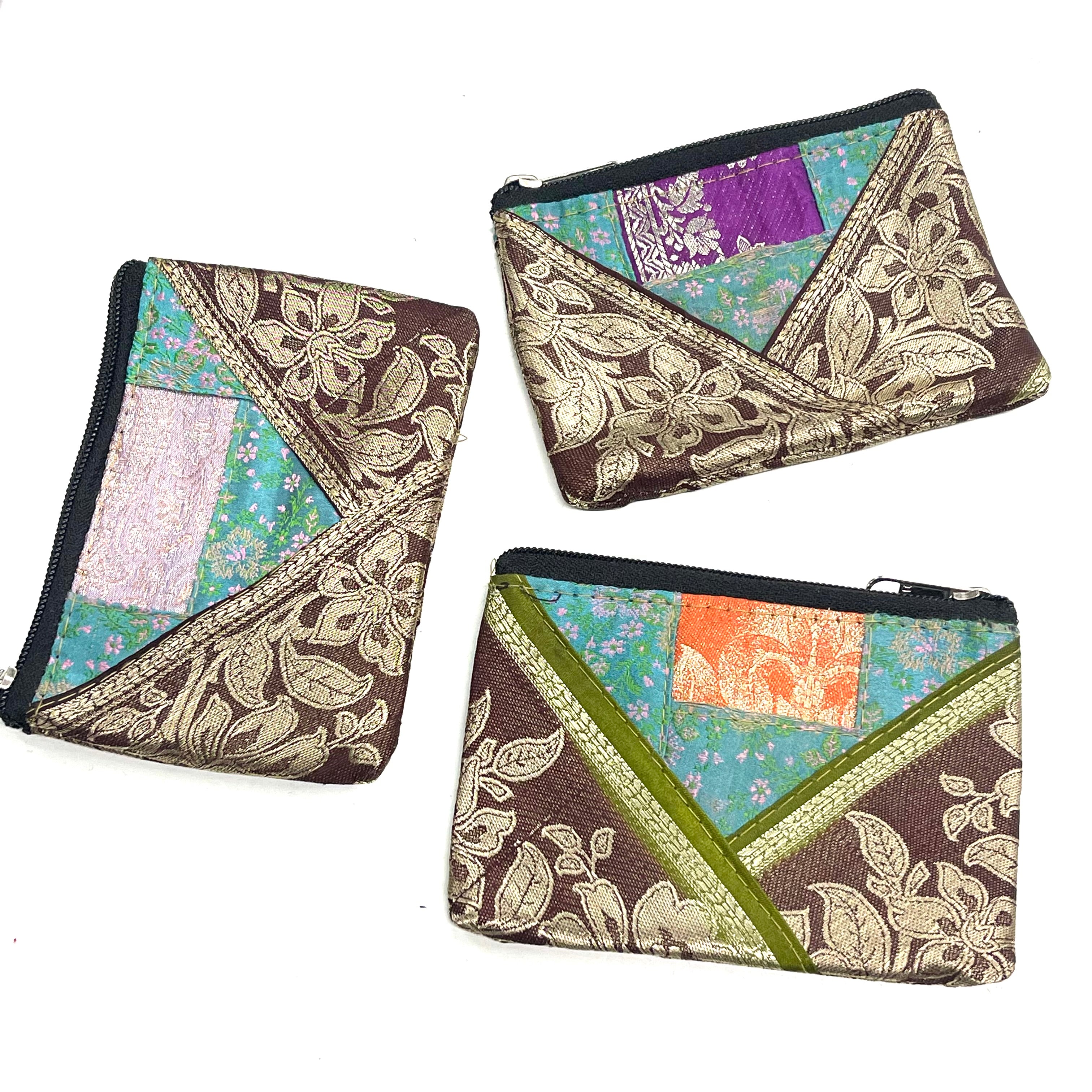 SILK SARI PURSE 14x10CM – Mandala Traders Pty Ltd