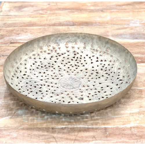 BRASS SILVERPLATED JALI BOWL – Mandala Traders Pty Ltd