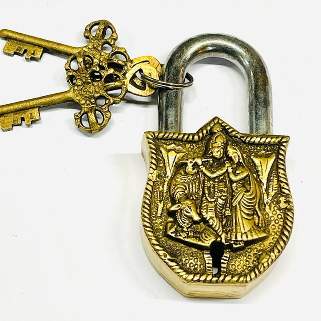 BRASS RADHAKRISHNA LOCK – Mandala Traders Pty Ltd