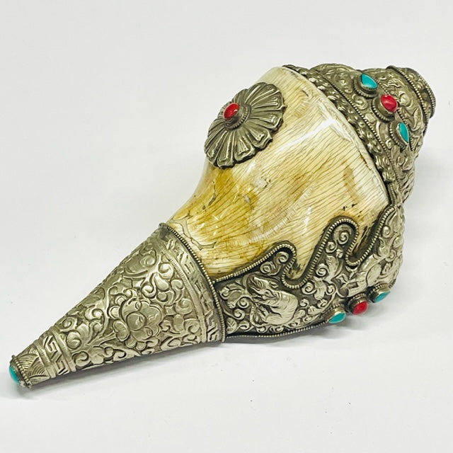 SILVERPLATED SHELL CONCH HORN – Mandala Traders Pty Ltd