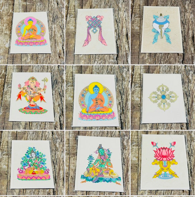 9PCS ASSORTED CARD WITH ENVELOPE – Mandala Traders Pty Ltd