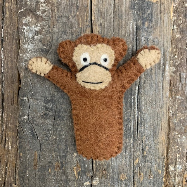 FELT MONKEY FINGER PUPPET – Mandala Traders Pty Ltd