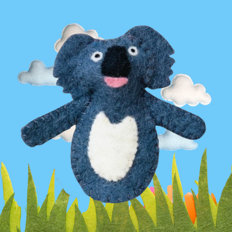 FELT “KOALA” FINGER PUPPET – Mandala Traders Pty Ltd