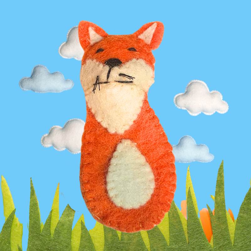 "FOX" FELT FINGER PUPPET – Mandala Traders Pty Ltd