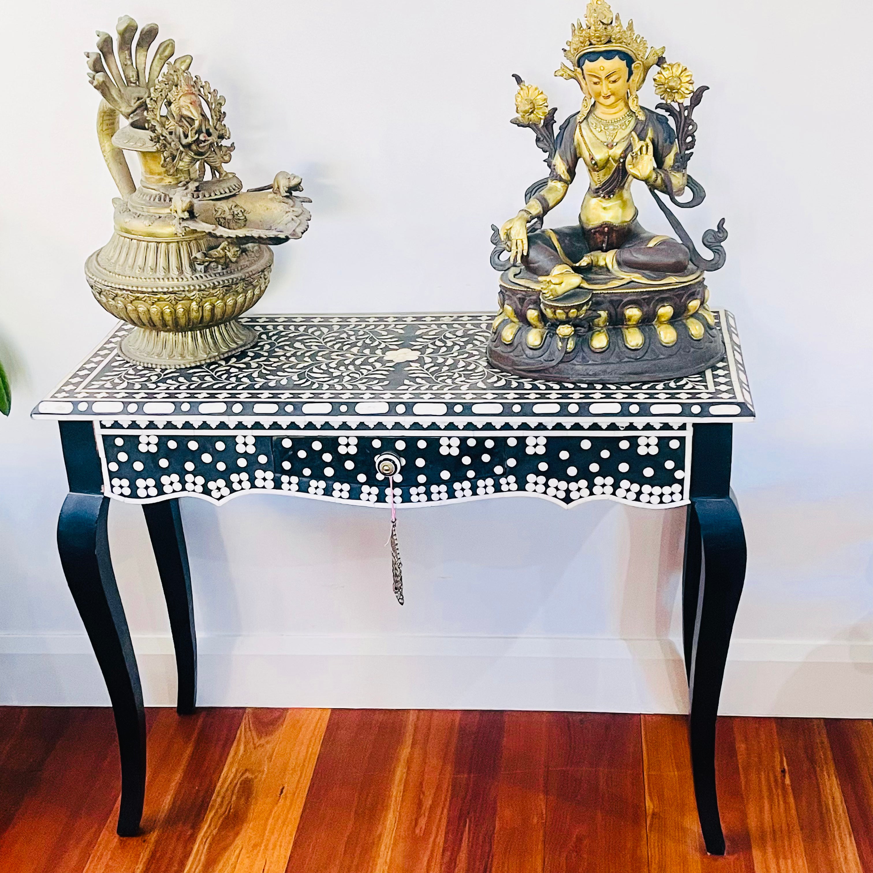 BONE INLAY CONSOLE TABLE 100X40X76CM- PICK UP ONLY – Mandala Traders ...
