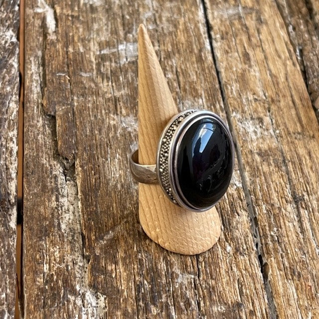 STERLING SILVER BLACKONYX RING – Mandala Traders Pty Ltd